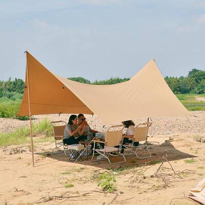 定制遮天户棚外TC棉野营KZMB001帐篷遮阳幕防晒凉棚阳涤棉布野餐