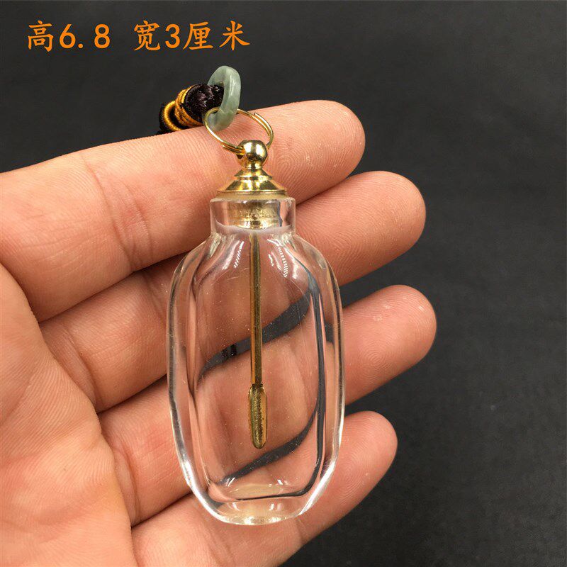 内画鼻烟壶盖白坯精油瓶微壶滴吊坠装朱砂金豆鼻烟粉药粉容器