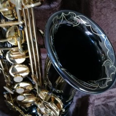 中音萨克斯  镀亮黑镍管体  雕花  调性/ Eb Alto-saxophone