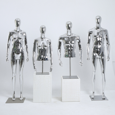 银色电镀男女儿童全身模特半身人台假人模特裤模橱窗陈列展示道具