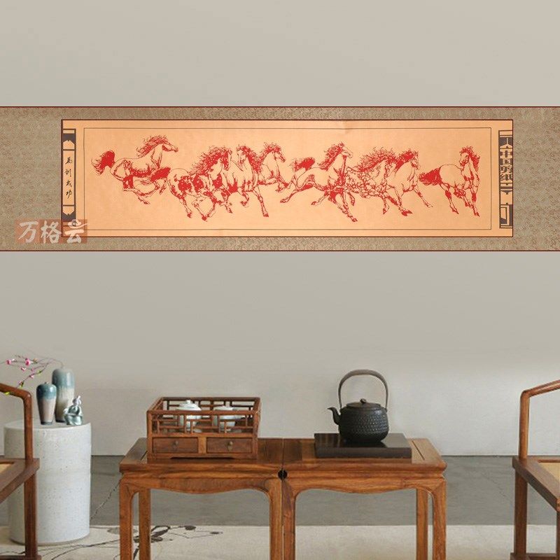 中国风特色蔚县手工剪纸画红色乾隆手工艺品送领导