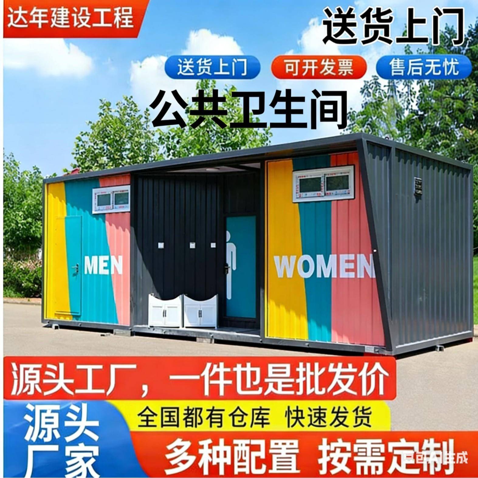 厂家定制移动苹果仓太空舱式厕所金属雕花板环保公厕装配式厕所