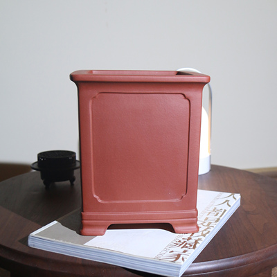 紫砂花盆正方形盆景盆奎面开窗兰花盆王永清名家盆手工盆觅陶乡