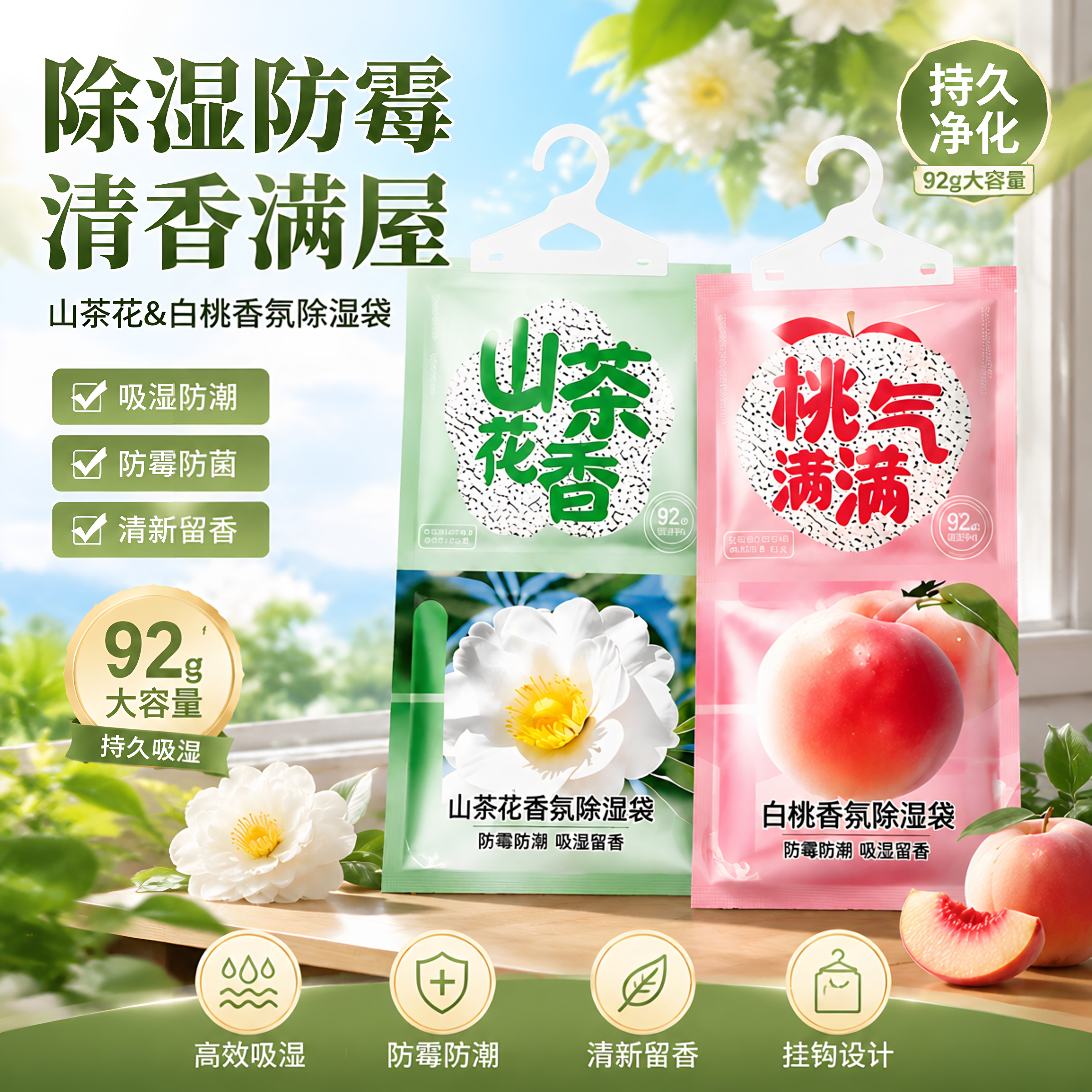 香氛除湿袋干燥剂防潮防霉包室内衣柜可挂式宿舍学生除潮吸湿神器