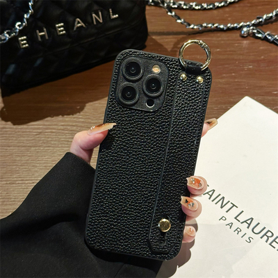 坎宁安适用于oppoR17手机壳15梦境版腕带支架r11商务r9s便携11plus皮质r15x防丢oppo时尚r9p皮质防摔情侣款