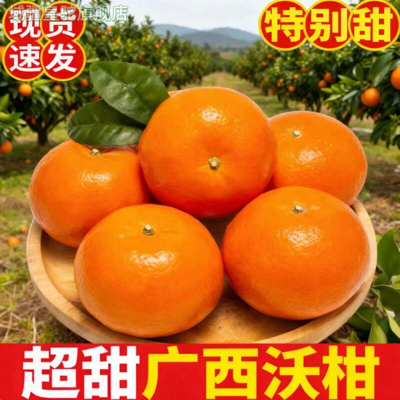 广西沃柑一级品纯甜不打蜡新鲜现摘水果10斤果园直发产自广西武鸣