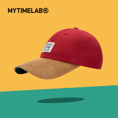 MYTIMELAB摩太潮玩Monita滑板灯芯绒棒球帽户外拼色鸭舌帽百搭
