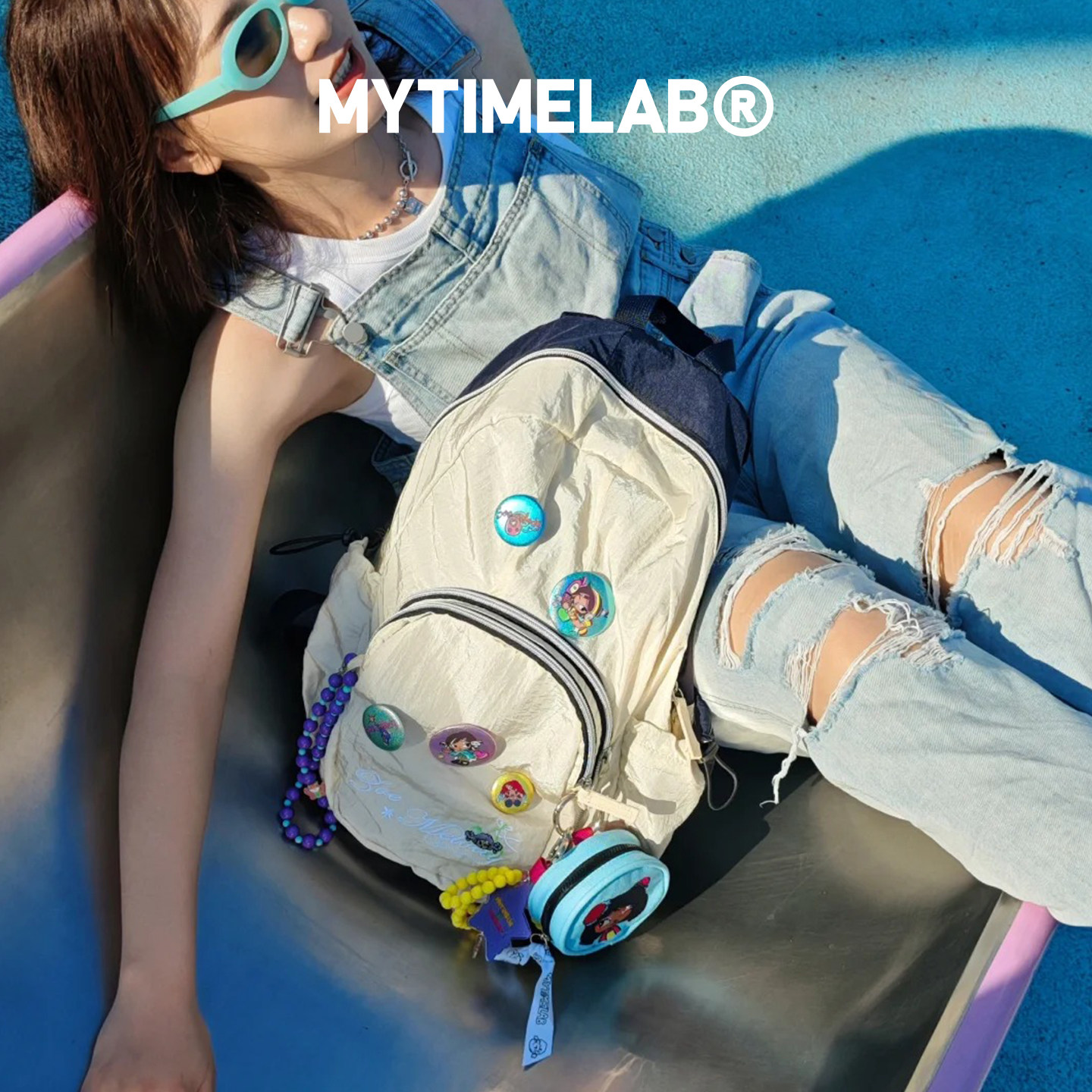 MYTIMELAB摩太潮玩吧唧双肩痛包小食量娃包20cm书包轻便背包
