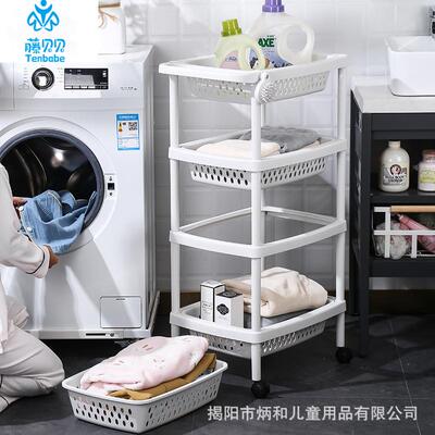 塑厂家直5049厨供生料美容收纳可推层架卫间大容量置物架房多层储