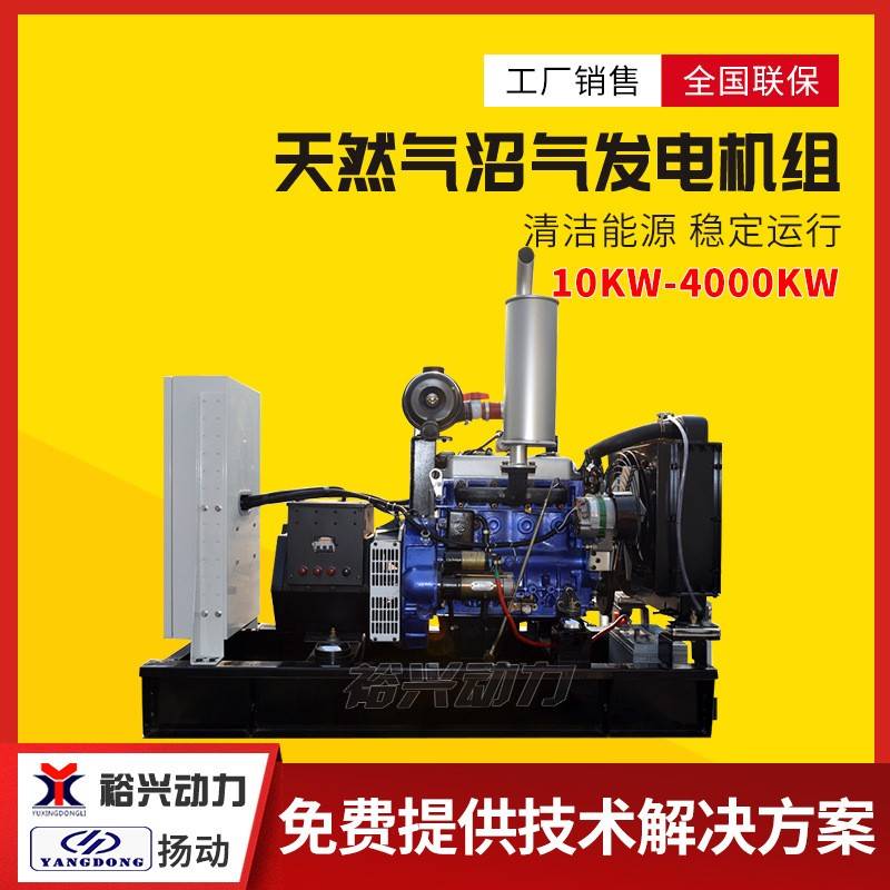 裕兴燃气发电机组20 30 50 80KW 备用三相全铜无刷沼气发电机组