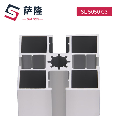 萨隆工业铝合金型材 国标5050标准型流水线铝花管50*50银白氧化