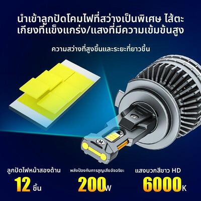 超亮双铜管汽车led前照激光大灯聚光近光H1H7H11远光灯9005h4货车