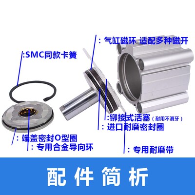 方形薄型气缸CQ2A CDQ2A50-10u 15 20 25 30 35 40 50 75 100DCMZ