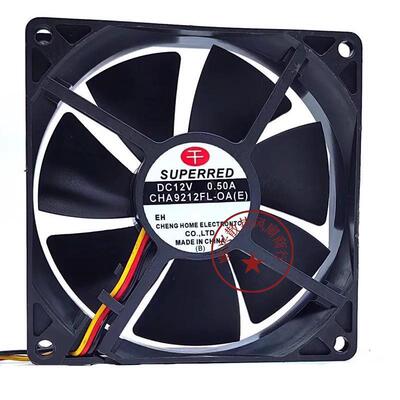 议价全新千红CHA9212FL-OA(E)902512V0.50A三线9CM机箱散热风扇