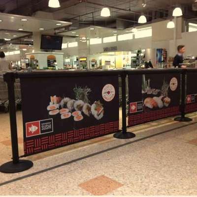 一米线广告围栏活动商场围挡隔离带排队景区展会移动护栏私教区