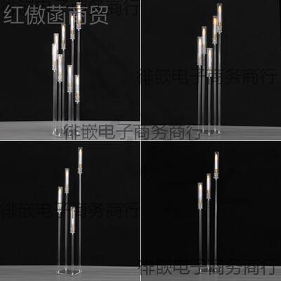 步ULK步高烛台亚克力婚庆路引水晶具装饰礼透布婚置蜡烛道明发光