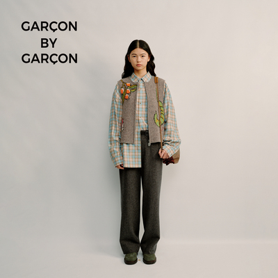 GARCON BY GARCON 秋冬果实提花毛衣针织马甲背心毛衣