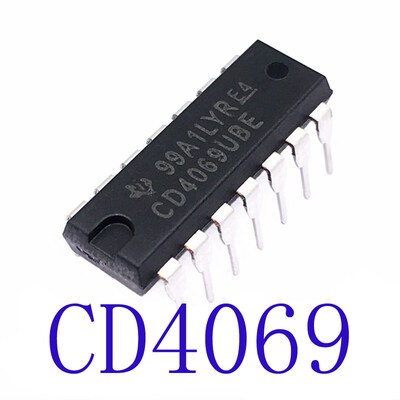 全新CD4069BE HEF/HCF 六非门 CD4069UBE CD4069 直插DIP-14