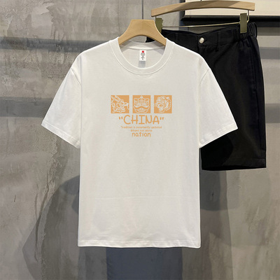 美式潮牌纯棉宽松短袖T恤