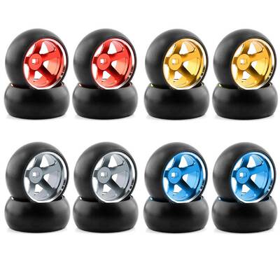 1/28蚊车K989K969P939284131MINI-Q等金属轮毂漂移胎D款