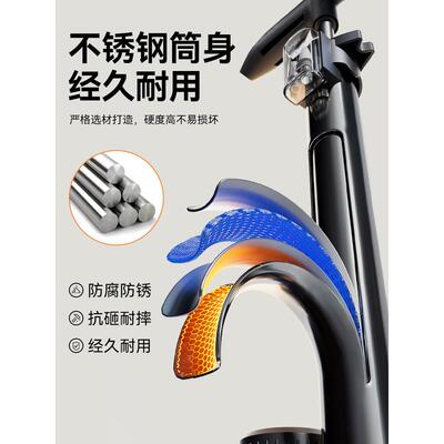 凤凰泵自行车打气电筒家用充气EJD电动瓶公路车高压气管子篮球用