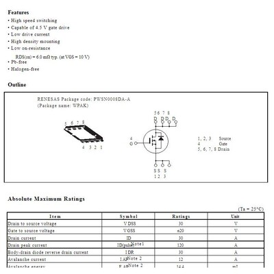 RJK03B7DPA 丝印 K03B7 K0353 K0393 DFN贴片MOS场效应管 测好