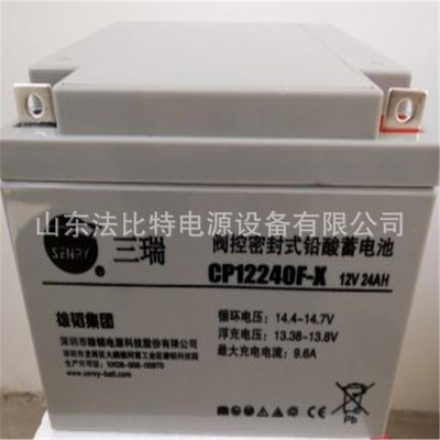 三瑞SENRY蓄电池CP12400铅酸12V40AH直流屏ups后备电源