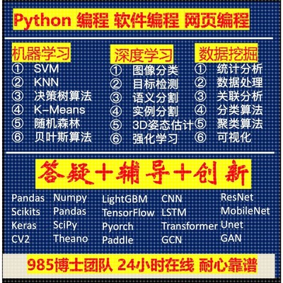 python图像分割检测识别创新深度学习接单跑程序编程特惠制作设计