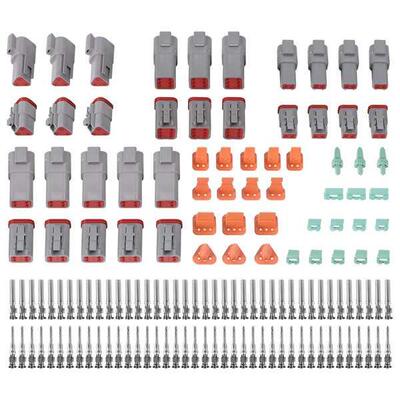 2346P德驰防水连接器套装汽车安插件连接器一套140PCS塑料盒
