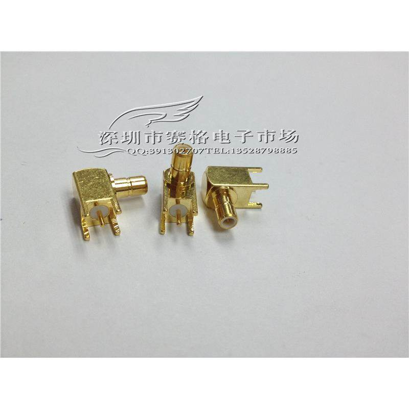 同轴连接器SMB-JWE(50欧姆) 射频转接头 SMB弯座连接器 焊PCB板座
