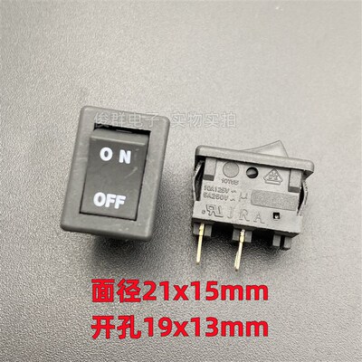 进口JRA韩国10T55翘板船型电源开关按钮2脚2档5A250V船形机箱按键