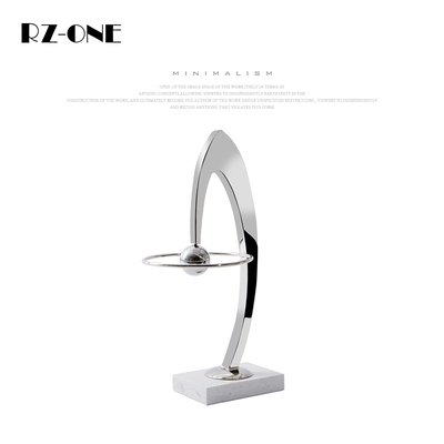 Rzone 轻奢不锈钢抽象几何艺术雕塑软装家居饰装品售楼处桌面摆件