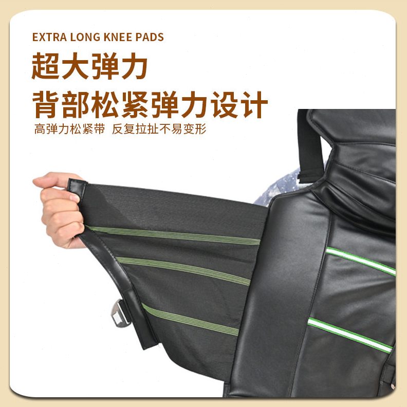 直销真牛皮羊毛长款骑车护膝摩托车电动车护腿防风防寒骑行防寒女