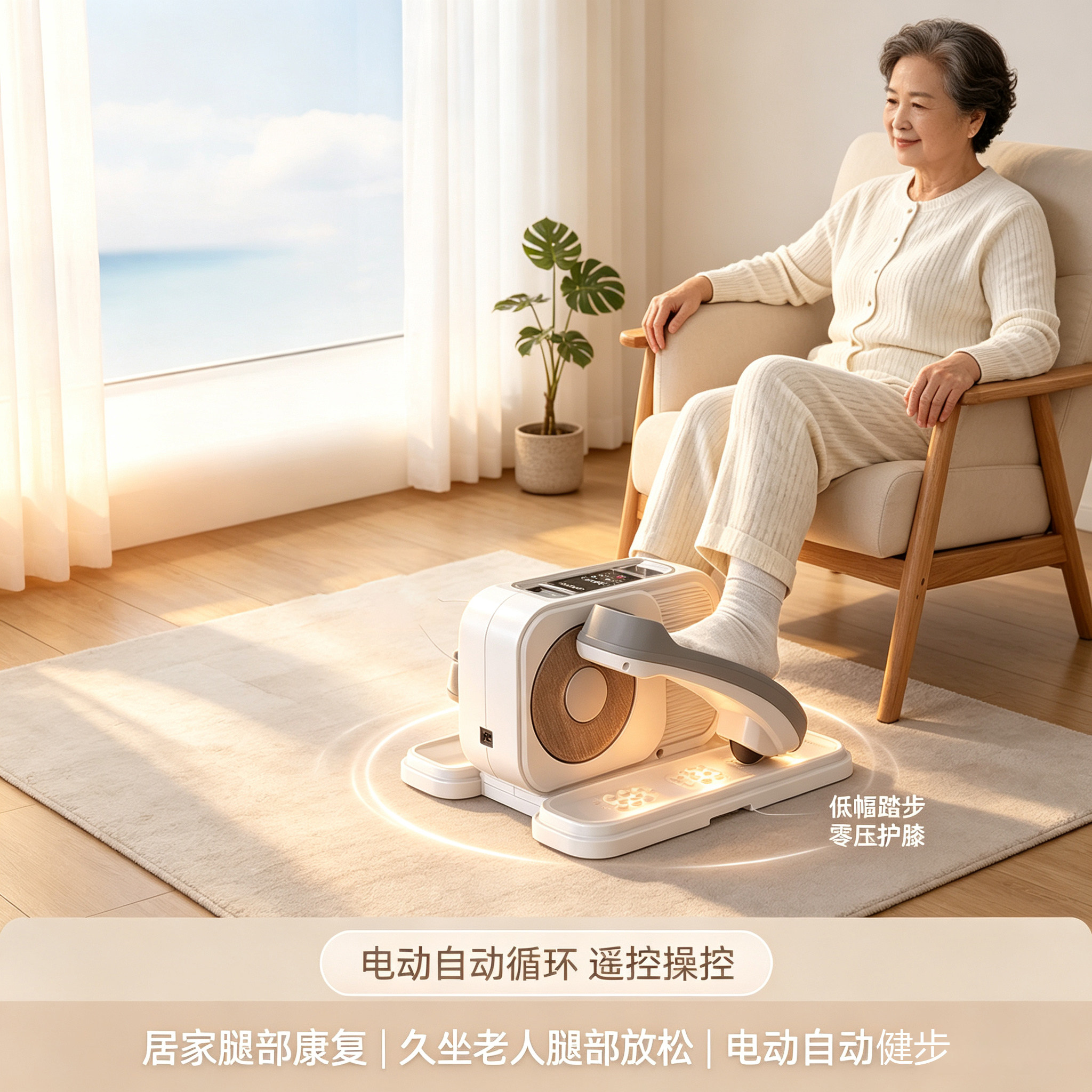 德国智能家用电动健步机椭圆踏步机老人专用康复训练健身器材ME10