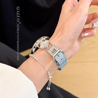 千洛华为新款四叶草鳄鱼皮表带