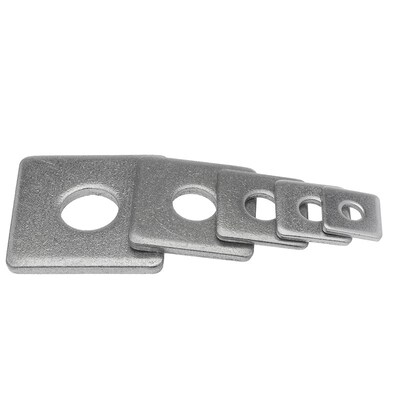 DIN436 304不锈钢方垫四方木结构用方形垫圈M6M8M10M12M20平垫片