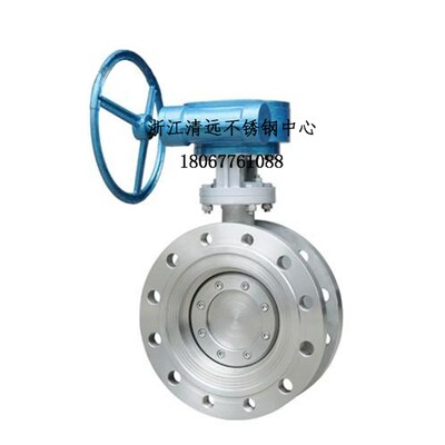 不锈钢D343X-W10/16P涡轮法兰蝶阀XP手动50蝶形DN250DN600寸工业