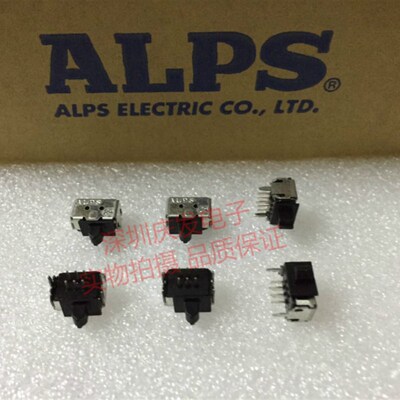 SSAC120100进口日本ALPS 滑动开关卧式6脚2档带支架电源开关拨动