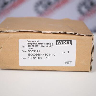 WIKA 232.50.100 16 BAR G 12 B 9505121 MANOMTRE  TUBE DE TAMB