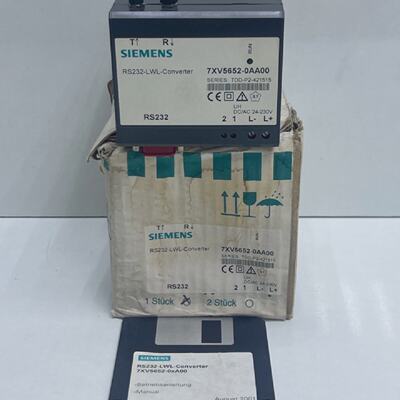 Siemens 7XV56520AA00 RS232LWLCONVERTER Optisch Faser Schutz