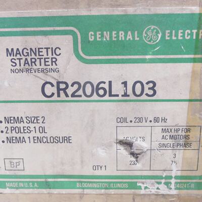 NEW GENERAL ELECTRIC 230V CR206L103 SIZE 2  MAGNETIC MOTOR S