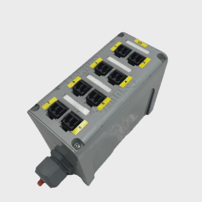 PANDUIT FDME8RG DIN RAIL 8PORT FIBERGLASS USED  WORKING