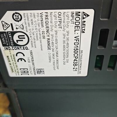 议价台达CP2000变频器拆机一台VFD150CP43B21功适用