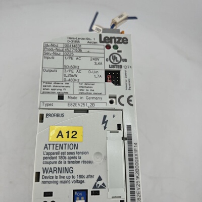 LENZE E82EV2512B 00414831 0.25KW INVERTER DRIVE  USED  WORKI