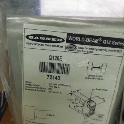 议价原装正品 美国邦纳BANNER 小型对射光电开关Q126EQ12RB6R现货