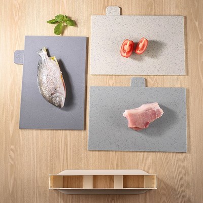 塑料分类切菜板三件套家用厨房案板砧板切水果辅食Cutting Board
