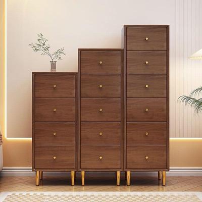 实木夹缝斗屉式收纳柜抽卧室五967柜简约边北欧床储物柜超窄沙发