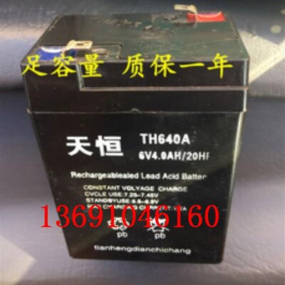 TIANHENG蓄电池 TH640A 6V4.0AH/20HR童车 玩具车 电子称用蓄电池