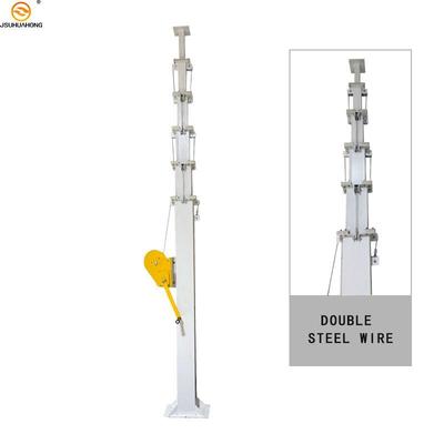 华宏3-10米高SYD手摇双钢丝伸缩桅杆广播监控灯塔杆Mast