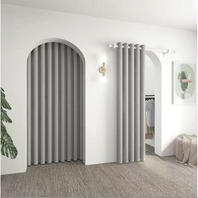 免打孔窗帘安装新款窗帘卧室遮光加厚空调挡风隔热厨房隔断门帘子